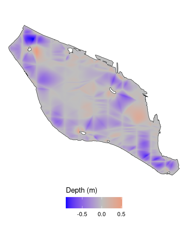 Bathymetric maps and interpolation with R | datainwater